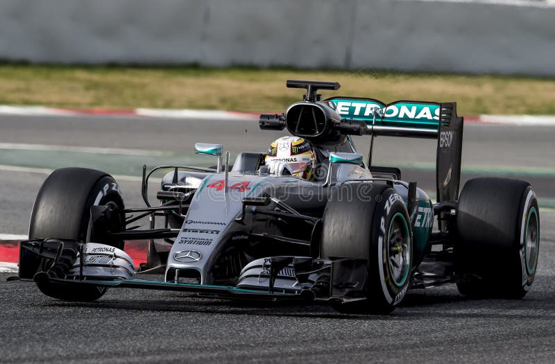 LEWIS HAMILTON (MERCEDEZ) - F1 Test Obraz Editorial - Obraz złożonej z ...
