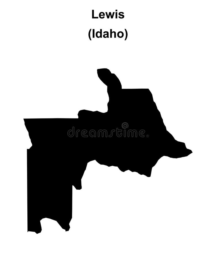 Lewis outline map stock vector. Illustration of counties - 361544721