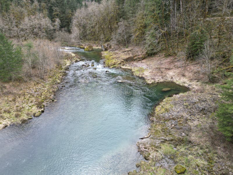 Beautiful Lewis River in Cougar, Washington Stock Image - Image of ...