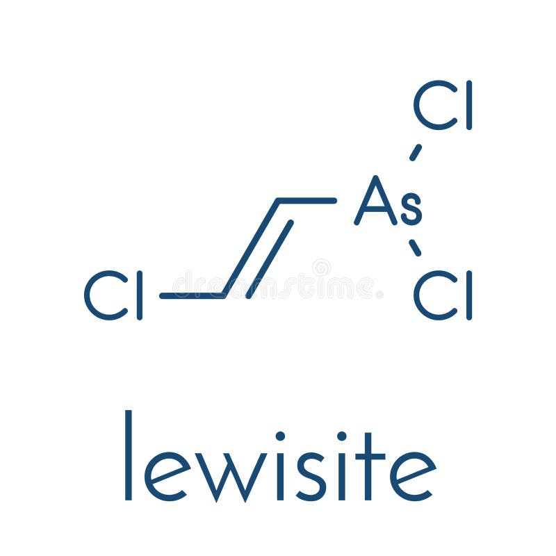 Lewisite Chemical Weapon Molecule. Skeletal Formula. Stock Illustration ...