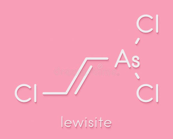 Lewisite Chemical Weapon Molecule. Skeletal Formula. Stock Illustration ...