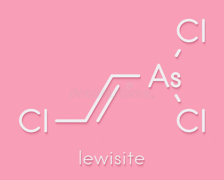 Lewisite Chemical Weapon Molecule. Skeletal Formula. Stock Illustration ...