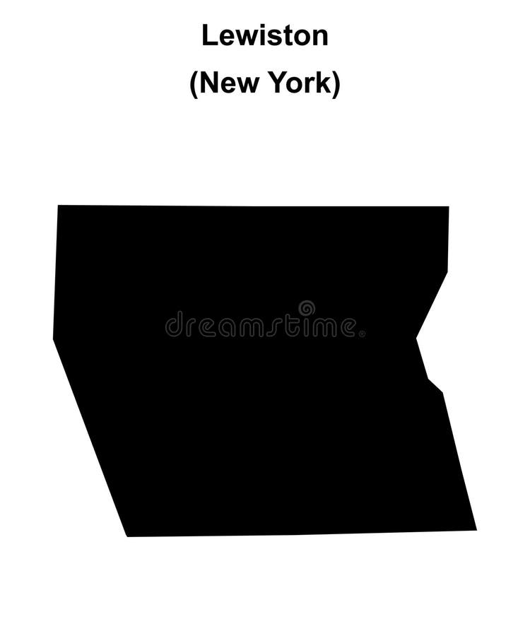 Lewiston outline map stock illustration. Illustration of shape - 387618906