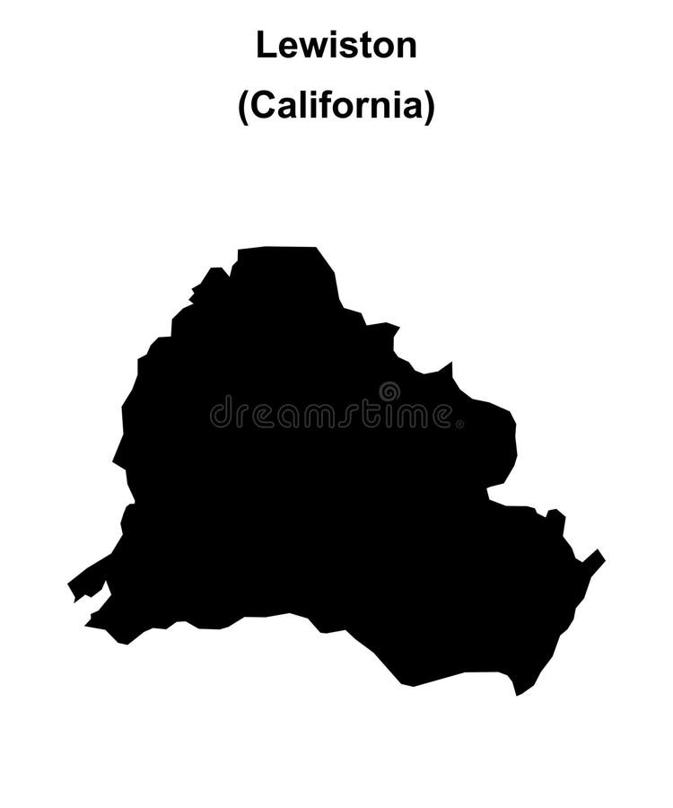 Lewiston outline map stock vector. Illustration of infographic - 386062263