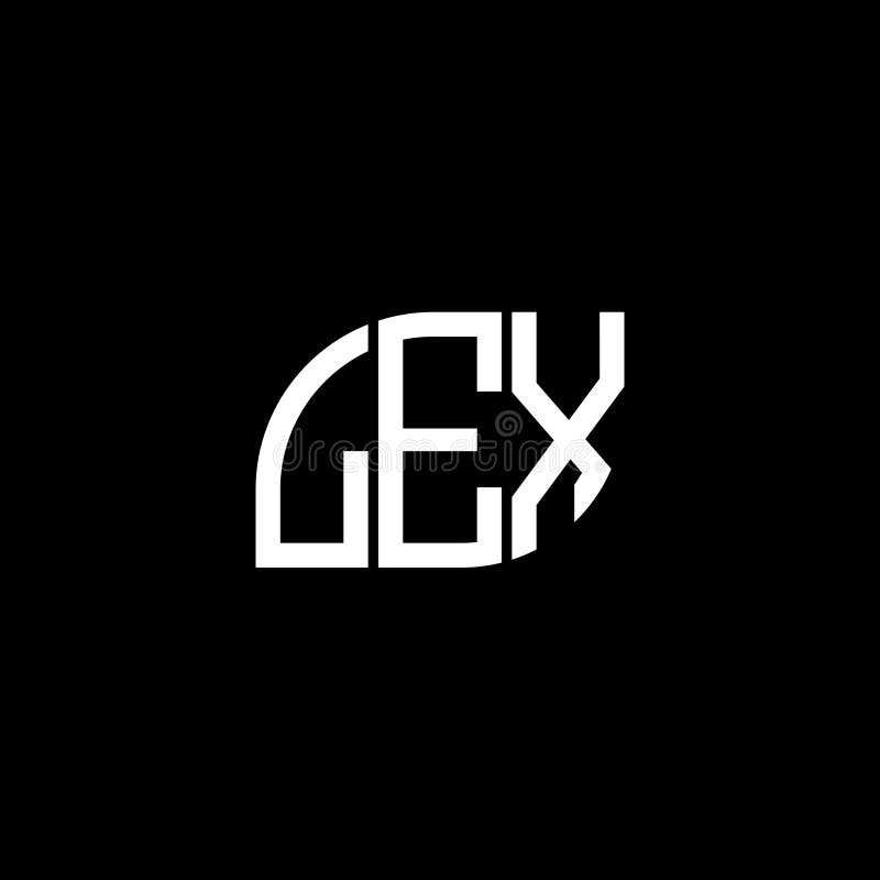LEX Letter Logo Design on Black Background. LEX Creative Initials ...