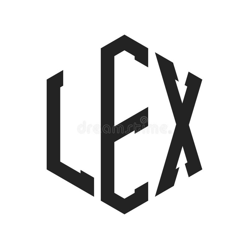 LEX Logo Design. Initial Letter LEX Monogram Logo Using Hexagon Shape ...