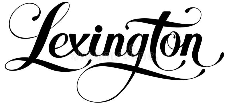 Lexington - Custom Calligraphy Text Stock Vector - Illustration of ...