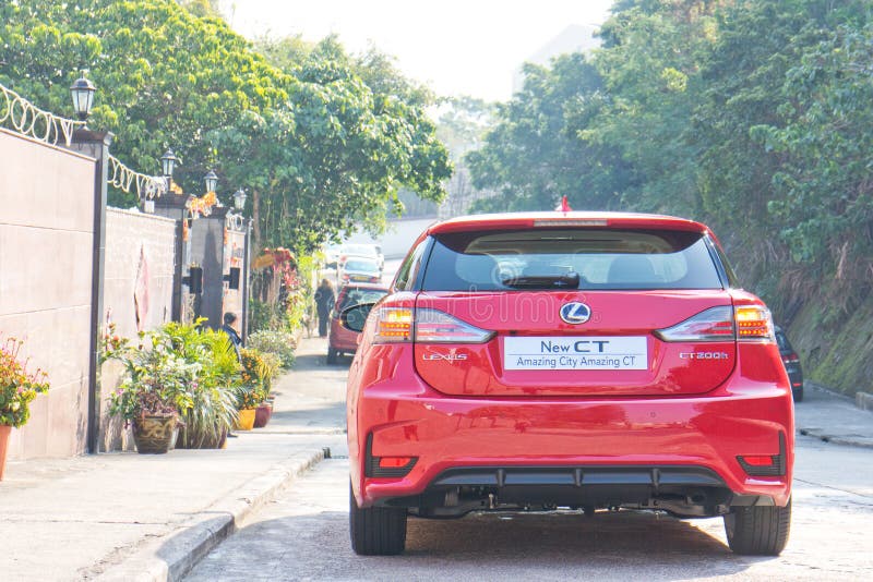 Lexus CT 200h Hybrid Car 2014 Back Side Editorial Photography - Image ...