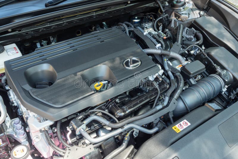 Lexus ES300h 2022 Engine editorial photography. Image of cars - 265629377