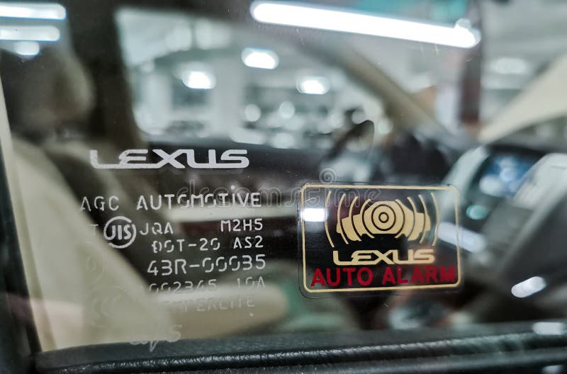 Lexus Glass Security Marking Editorial Stock Image - Image of lexus ...