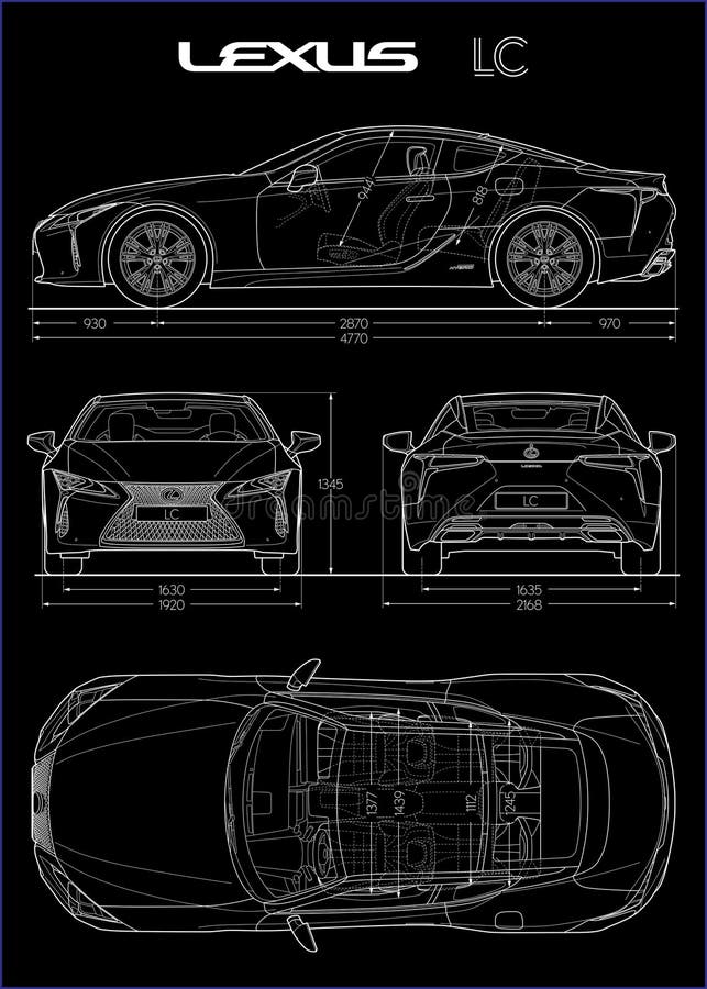 Lexus LC 2023 editorial stock image. Illustration of drawing - 297815449