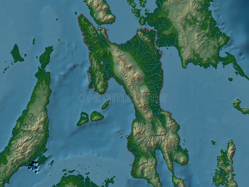 Leyte, Philippines. Physical. No Legend Stock Illustration ...