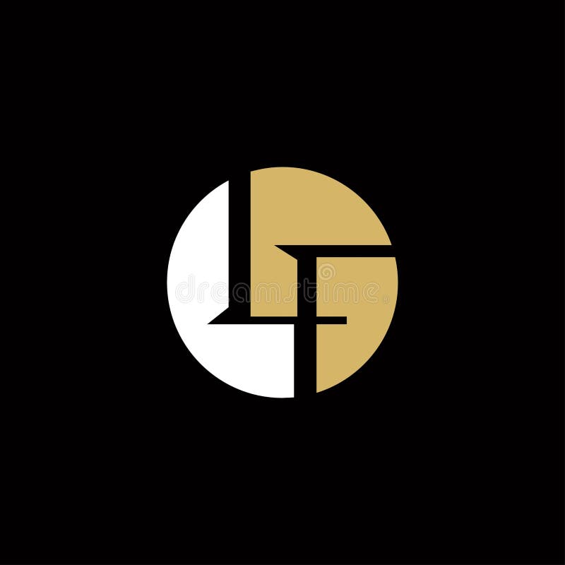 LF Circle Letter Logo Template Stock Vector - Illustration of unique ...