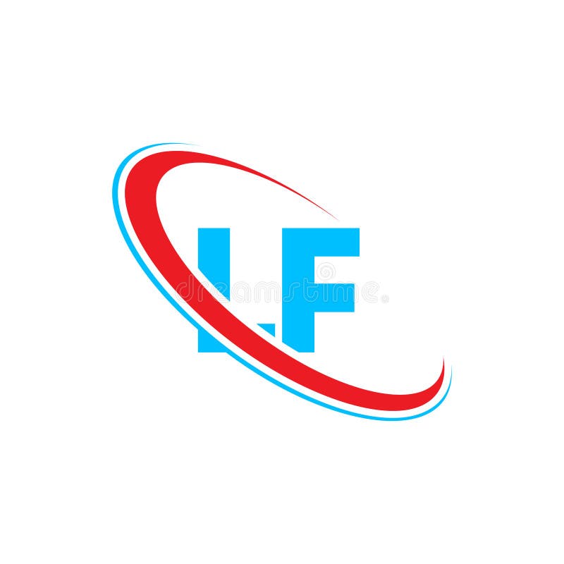 LF L F Letter Logo Design. Initial Letter LF Linked Circle Upercase ...