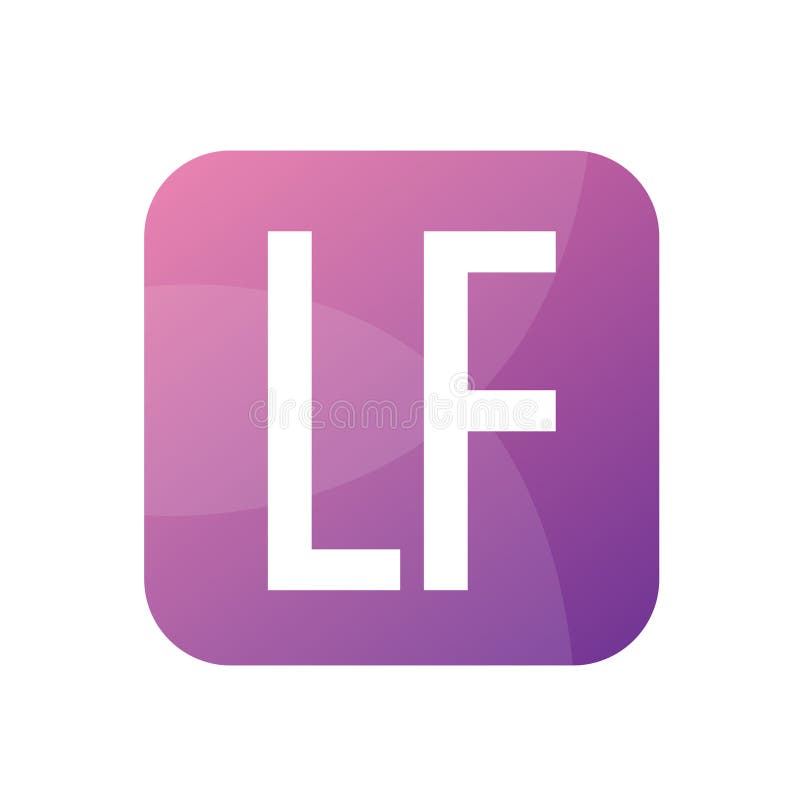 LF Letter Logo Design with Simple Style Stock Vector - Illustration of ...