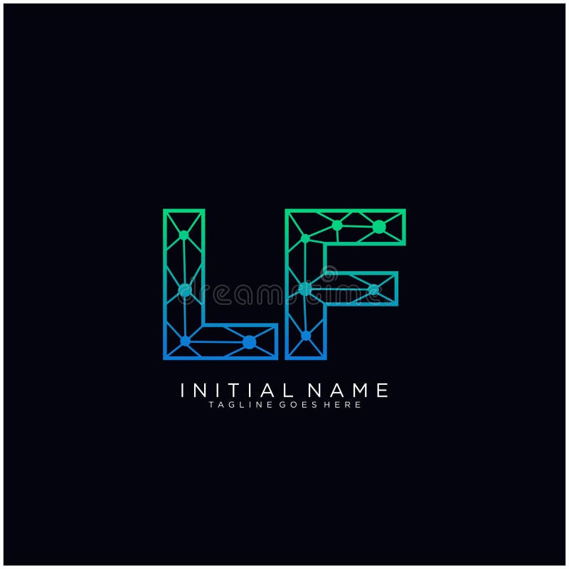 LF Letter Logo Icon Design Template Elements Stock Vector ...