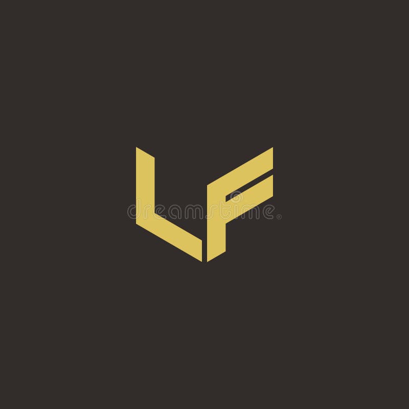 Initial Alphabet Letter Lf L F Logo Company Icon Design Stock Vector ...