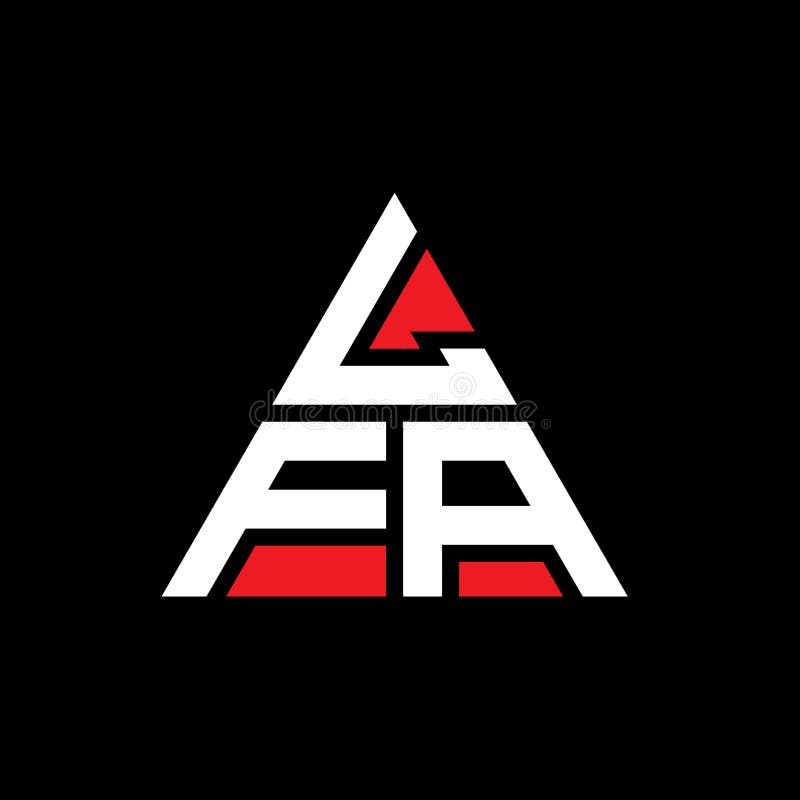 LFA Triangle Letter Logo Design with Triangle Shape. LFA Triangle Logo ...