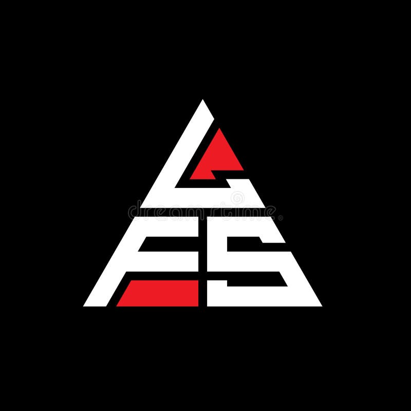 LFS Triangle Letter Logo Design with Triangle Shape. LFS Triangle Logo ...
