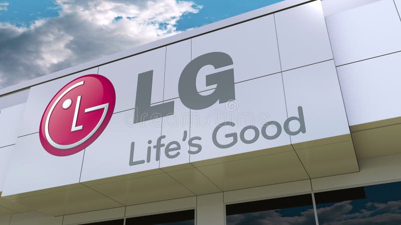 LG Corporation Logo on the Modern Building Facade. Editorial 3D ...