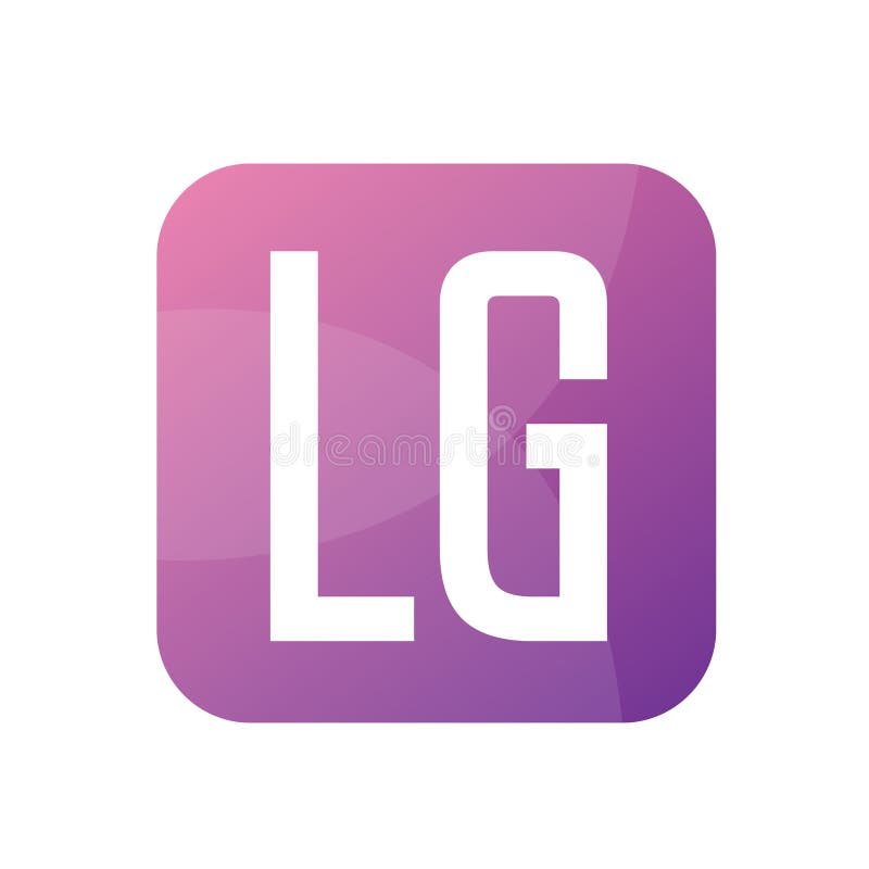 LG Letter Logo Design with Simple Style Stock Vector - Illustration of ...