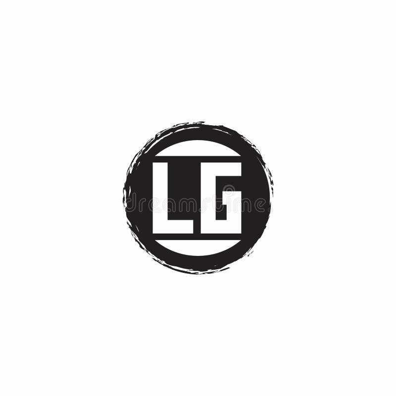 LG Logo Initial Letter Monogram with Abstrac Circle Shape Design ...