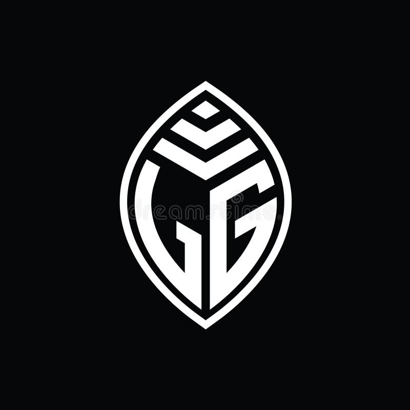 LG Logo Monogram Leaf Shape Isolated Outline Design Template Stock ...