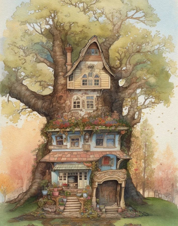 Watercolor Drawing of a Chef Rabbit in the Kitchen, Vintage Card with ...