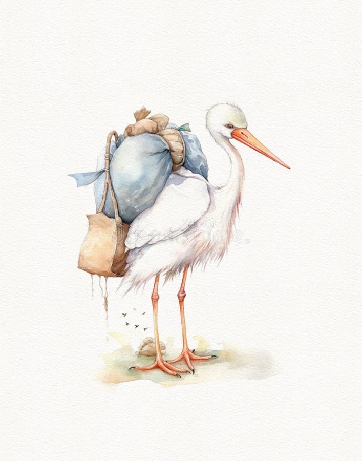 Watercolor Drawing of a Chef Rabbit in the Kitchen, Vintage Card with ...