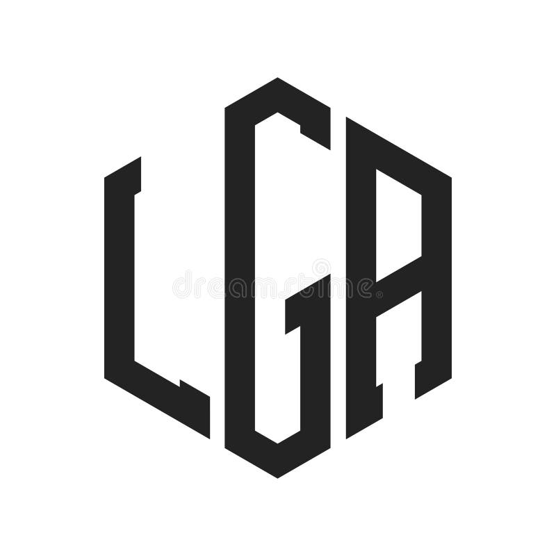 LGA Logo Design. Initial Letter LGA Monogram Logo Using Hexagon Shape ...