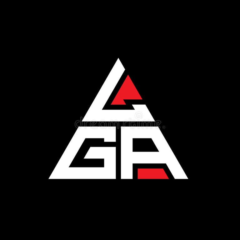 LGA Triangle Letter Logo Design with Triangle Shape. LGA Triangle Logo ...