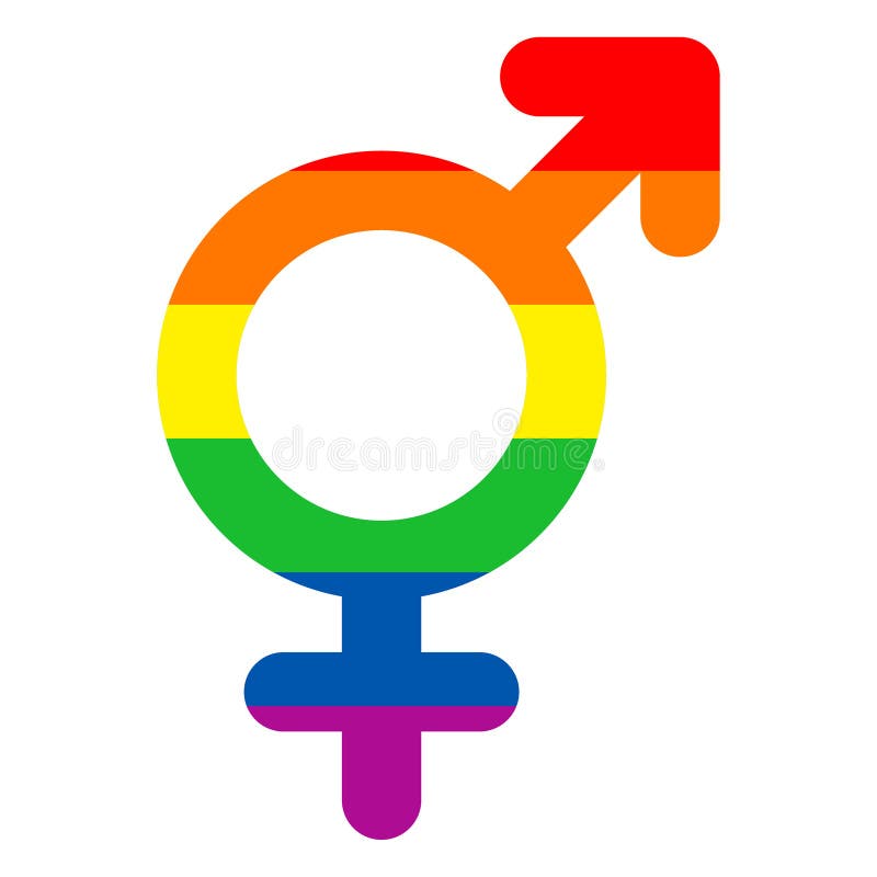 Gender Equality Sign of Humanities, Rainbow Sign of Freedom of Gender ...