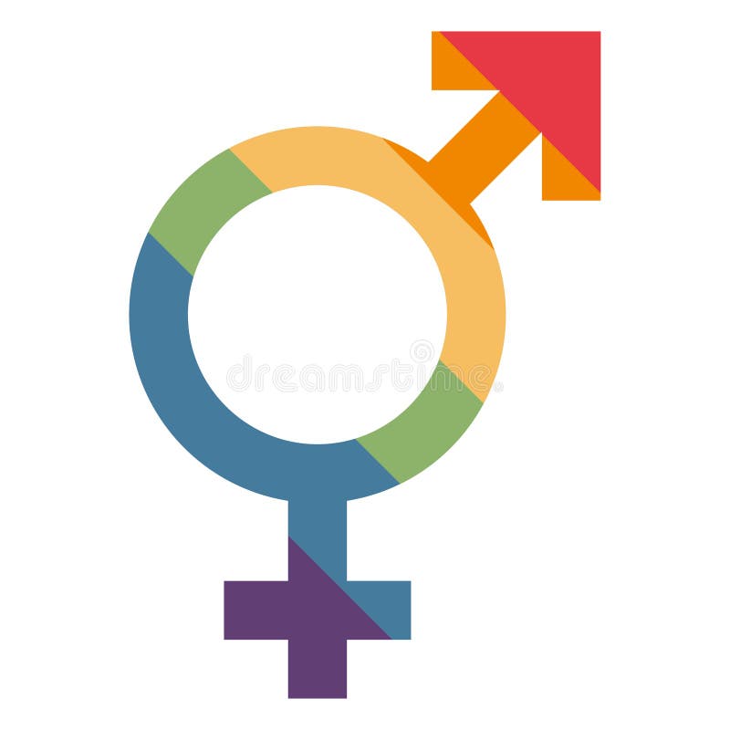Gender Equality Sign of Humanities, Rainbow Sign of Freedom of Gender ...