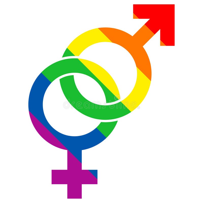 Gender Equality Sign of Humanities, Rainbow Sign of Freedom of Gender ...