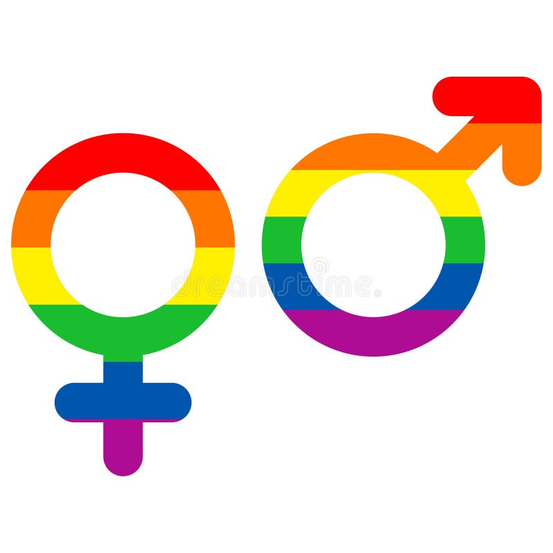 Gender Equality Sign of Humanities, Rainbow Sign of Freedom of Gender ...