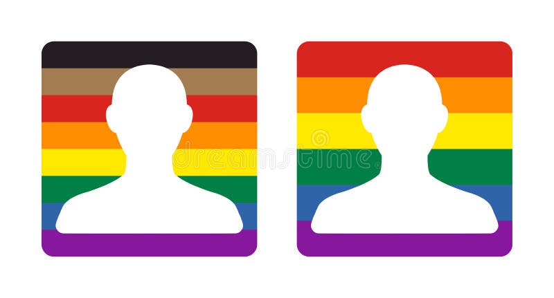 LGBT Avatar Icon. New Pride Flag Symbol Stock Vector - Illustration of ...