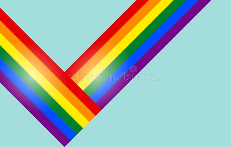 Lgbt Background with Rainbow Lines. Stock Vector - Illustration of ...
