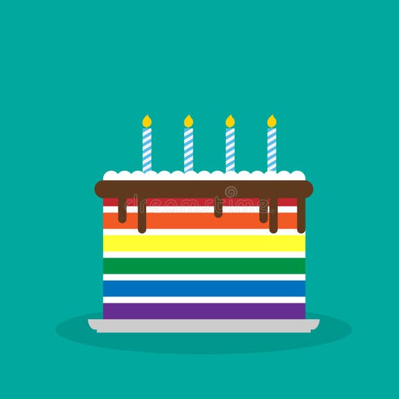 Lgbt birthday cake stock vector. Illustration of wins - 89155536