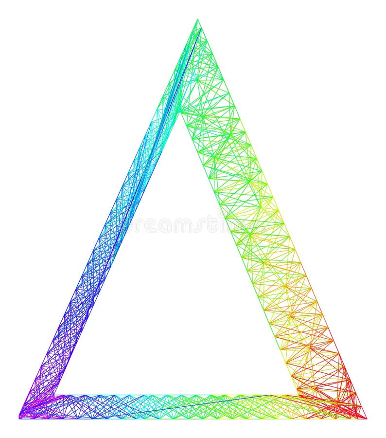 LGBT Colored Linear Delta Letter Stock Vector - Illustration of rainbow ...