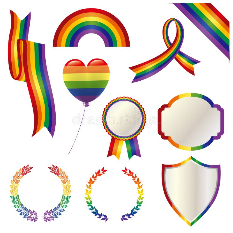 Lgbt 6 Colores Color Arcoiris Conjunto De Material De Cinta Ilustración ...