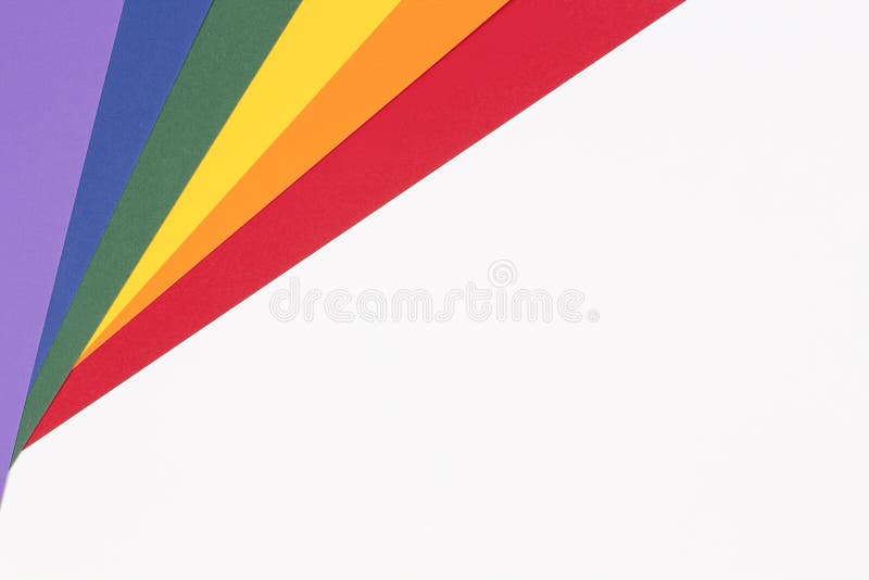 Lgbt Colors Flag Paper Layout on White Background. Pride Community ...