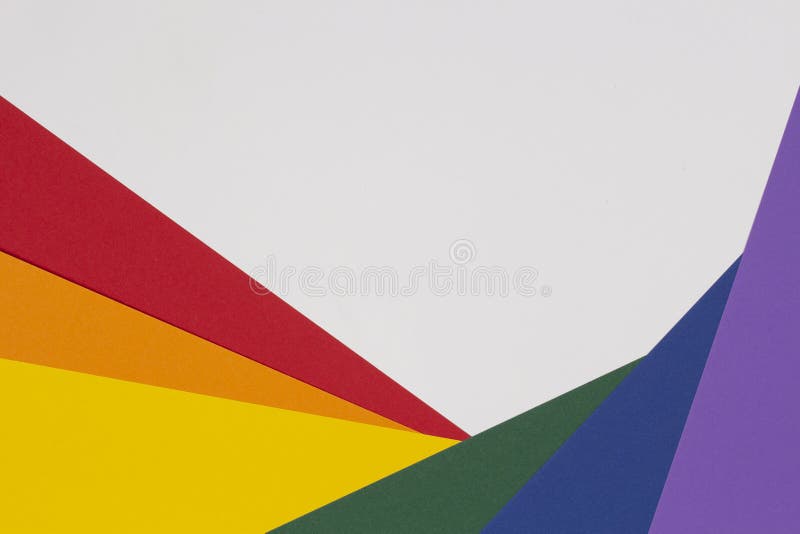 Lgbt Colors Flag Paper Layout on White Background. Pride Community ...