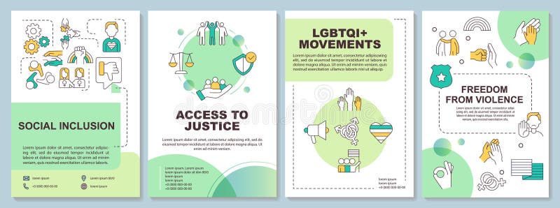 LGBT Community Programs Green Brochure Template Stock Vector ...