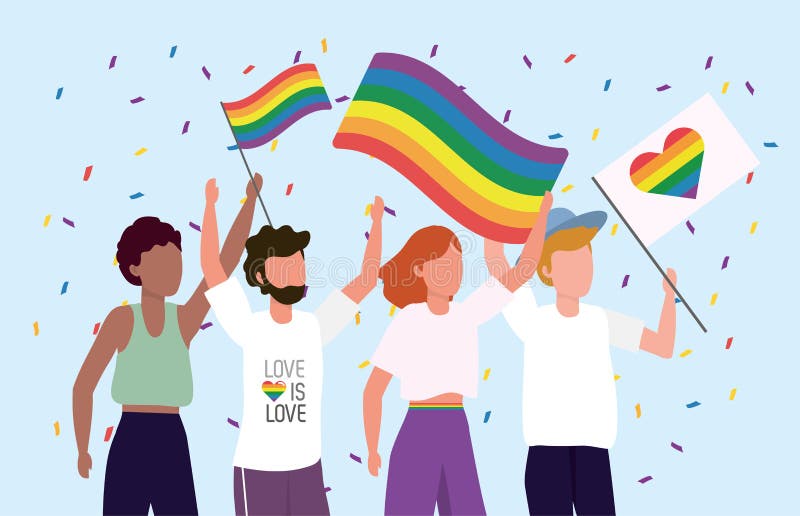 Lgbt Community Together To Celebrate Parade Freedom Stock Vector ... Lgbt Community Together To Celebrate Parade Freedom Stock Vector ...