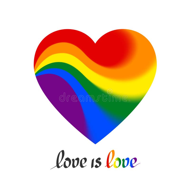 Lgbt Colors Heart Flag Emblem Stock Vector Illustration Of Adoption
