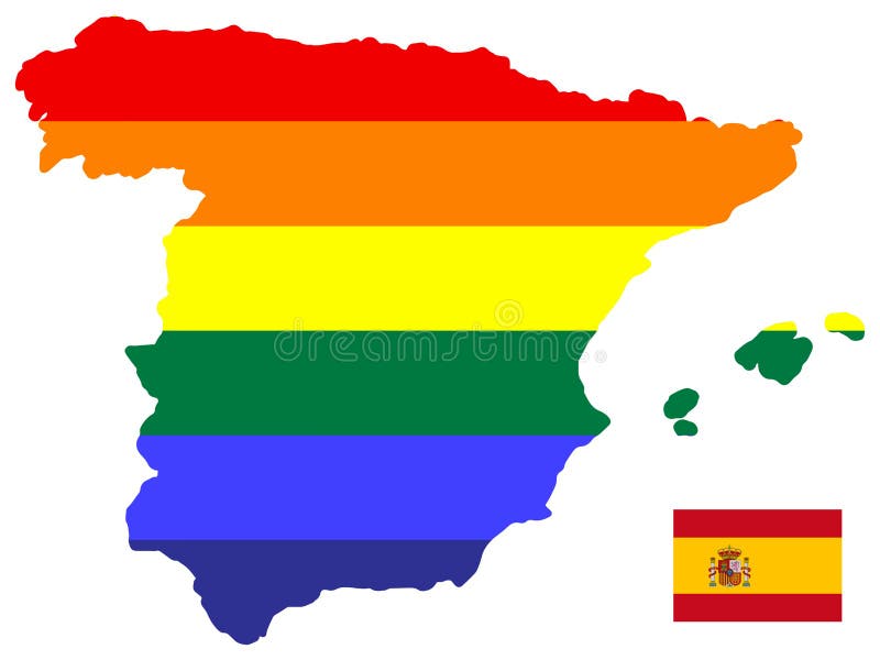 Lgbt Flag Map of Spain Vector Stock Vector - Illustration of banner ...