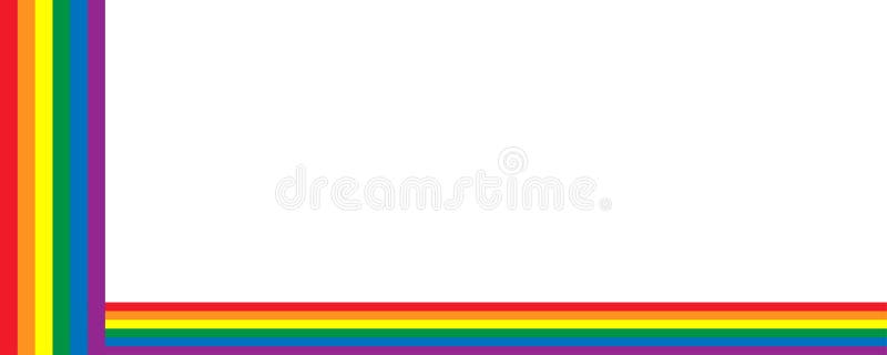 LGBT Flag, Rainbow Flag Border Frame Design Vector Stock Vector ...