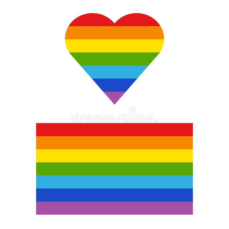 Lgbt Heart And Flag Vector Illustration Stock Vector Illustration Of
