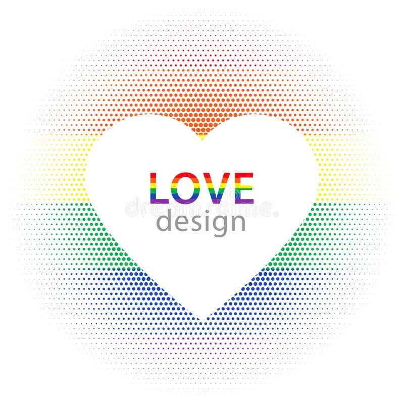 LGBT Heart in Vector Format. Rainbow Heart. Vector Illustration Stock ...