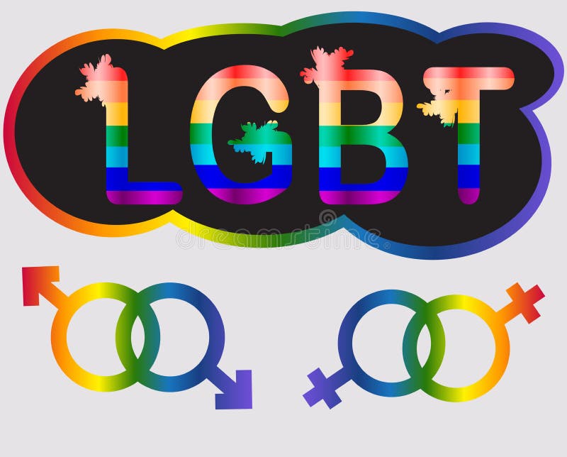 LGBT - Inscription in Rainbow Letters, Lgtb Concept. Stock Vector ...